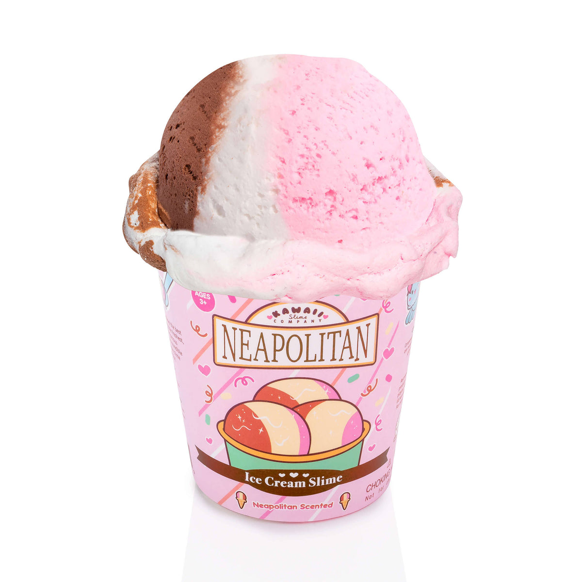 Neapolitan Scented Ice Cream Pint Slime | Kawaii Slime Co – Reformation Refill
